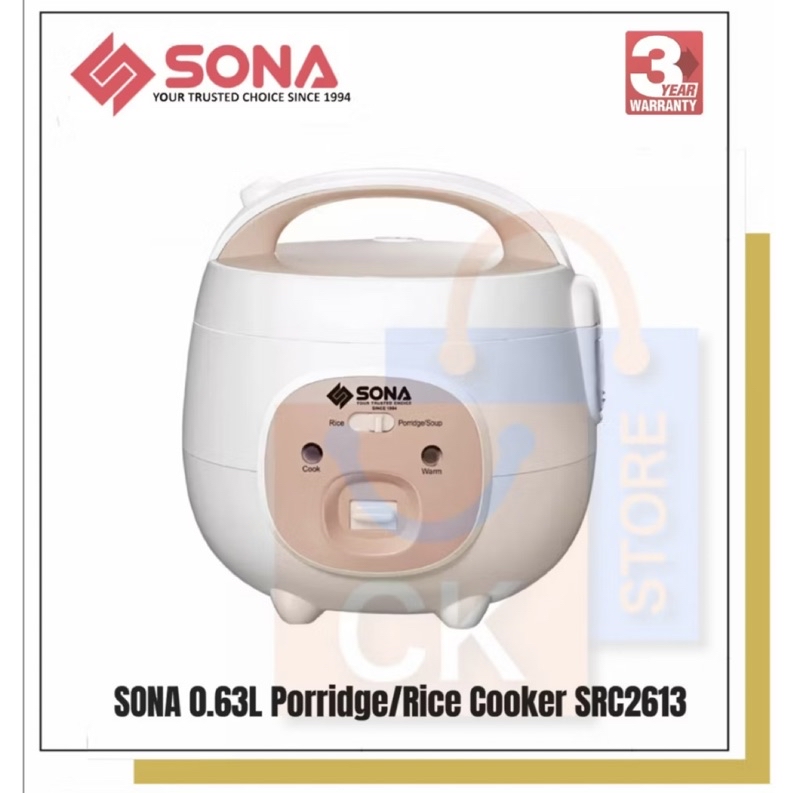 SONA 0.6L Rice/Porridge Cooker (Non Stick Coated Pot) SRC 2613 ...