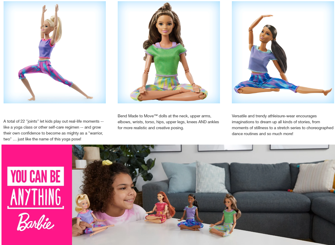 Barbie Made to Move Exercise, Yoga Doll - Assorted | Shopee Singapore