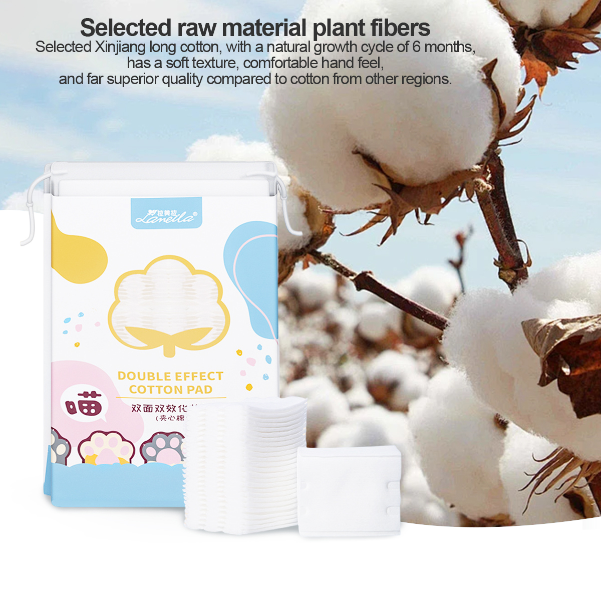 【SG】222PCS Cotton Pad Facial Cosmetic Remover, Nail Polish , Daily Skin ...
