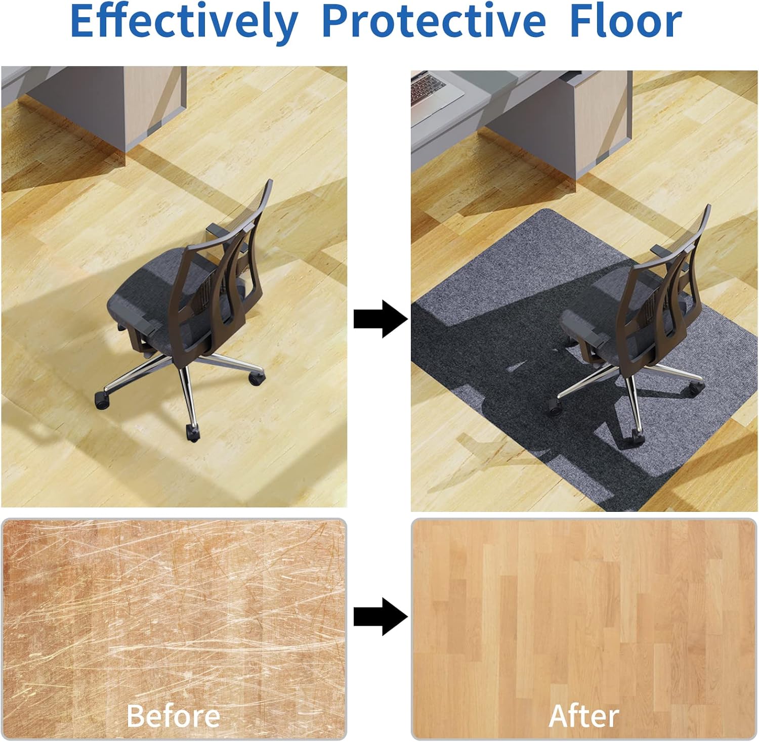 [SG LOCAL] Chair Mat floor protection Office Chair Mat Floor Protector ...