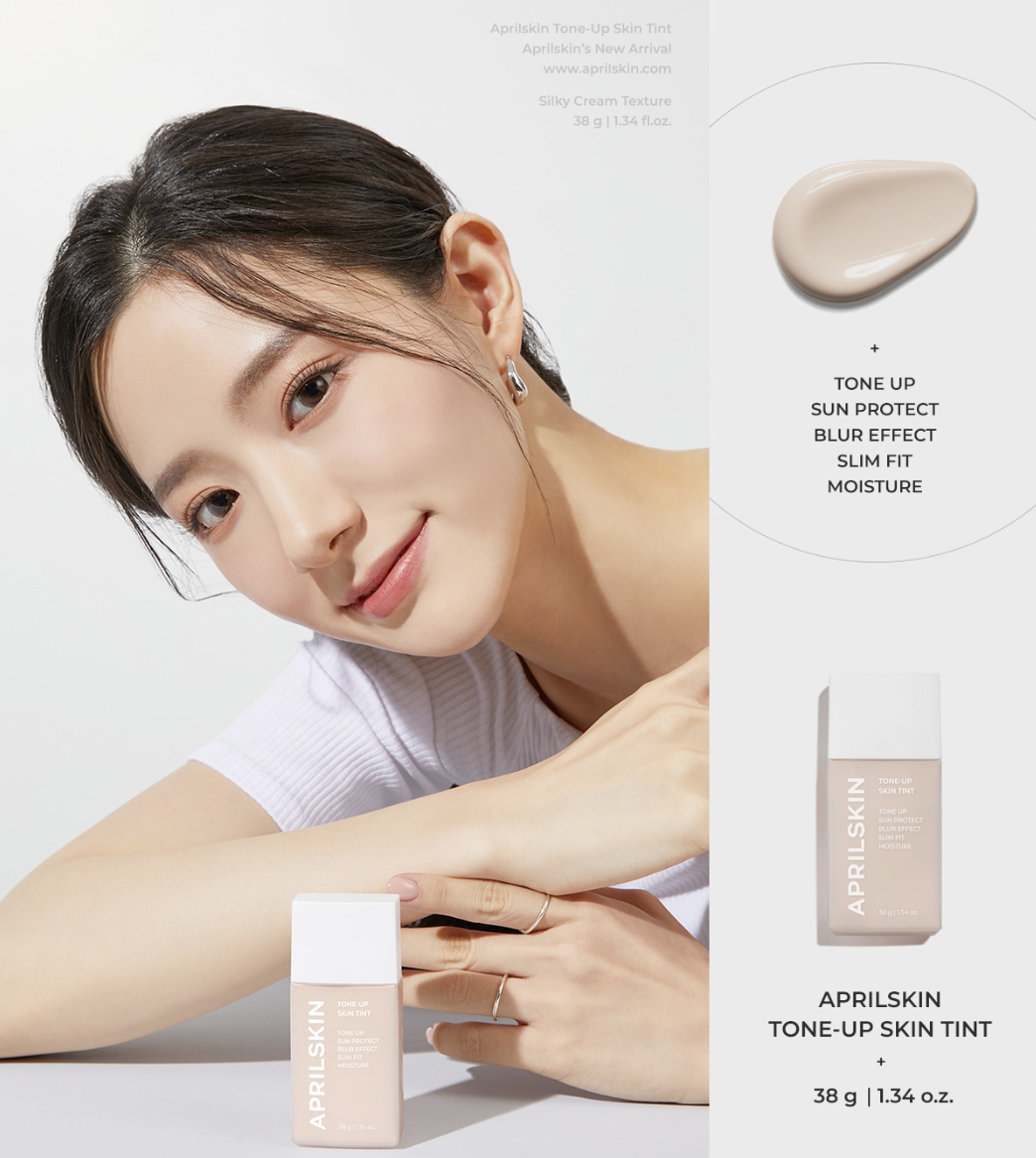 APRILSKIN Tone Up Skin Tint SPF 50+ (38g) + Puff | Shopee Singapore
