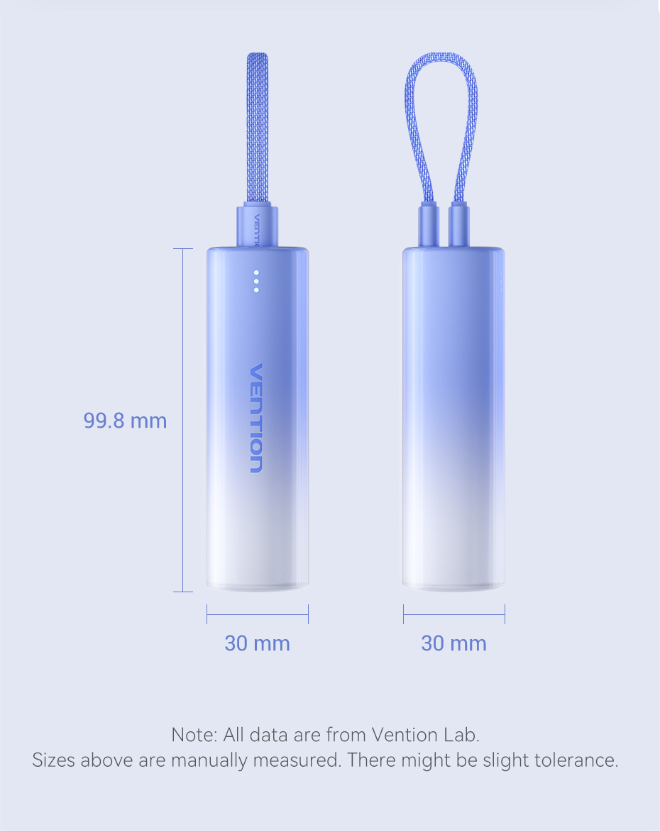 Vention Colourful Power Bank Fast charging Small Powerbank 5000mAh ...