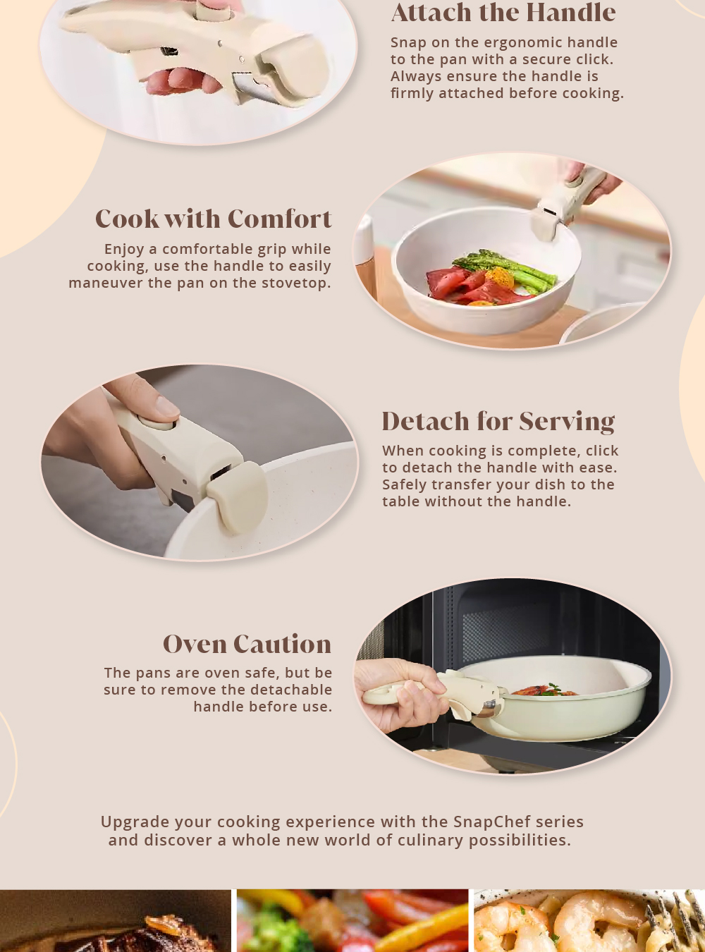 Table Matters -SnapChef Cookware Set with Detachable Handles [Frying ...