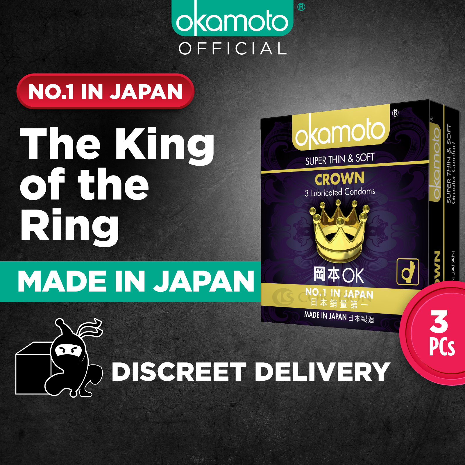 [Bundle of 2] Okamoto 001 Zero One 2s + Crown 3s | Shopee Singapore