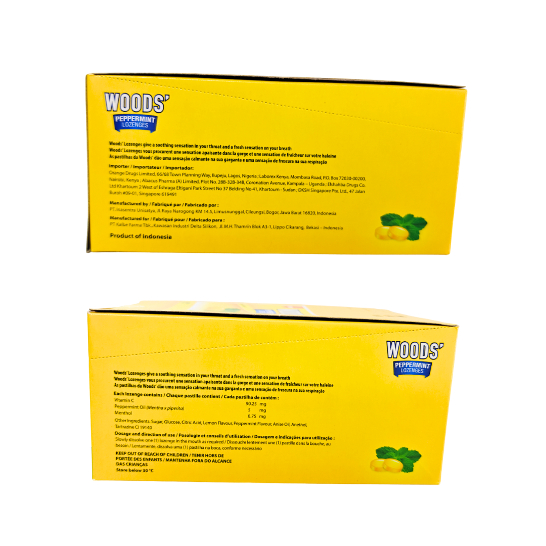 Woods Peppermint Lozenges 15 Packs x 15g for Cough | Sore Throat ...