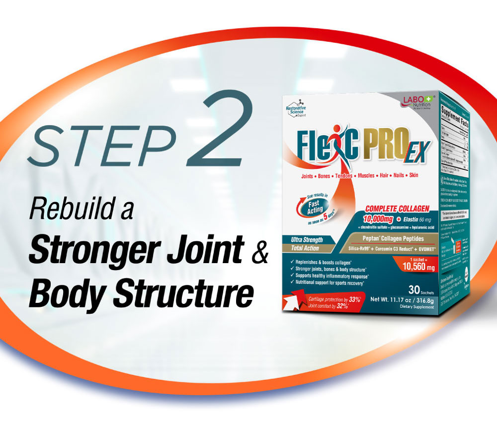 LABO Nutrition FlexC MAX EX + FlexC PRO EX - Joint Muscle Knee Pain ...