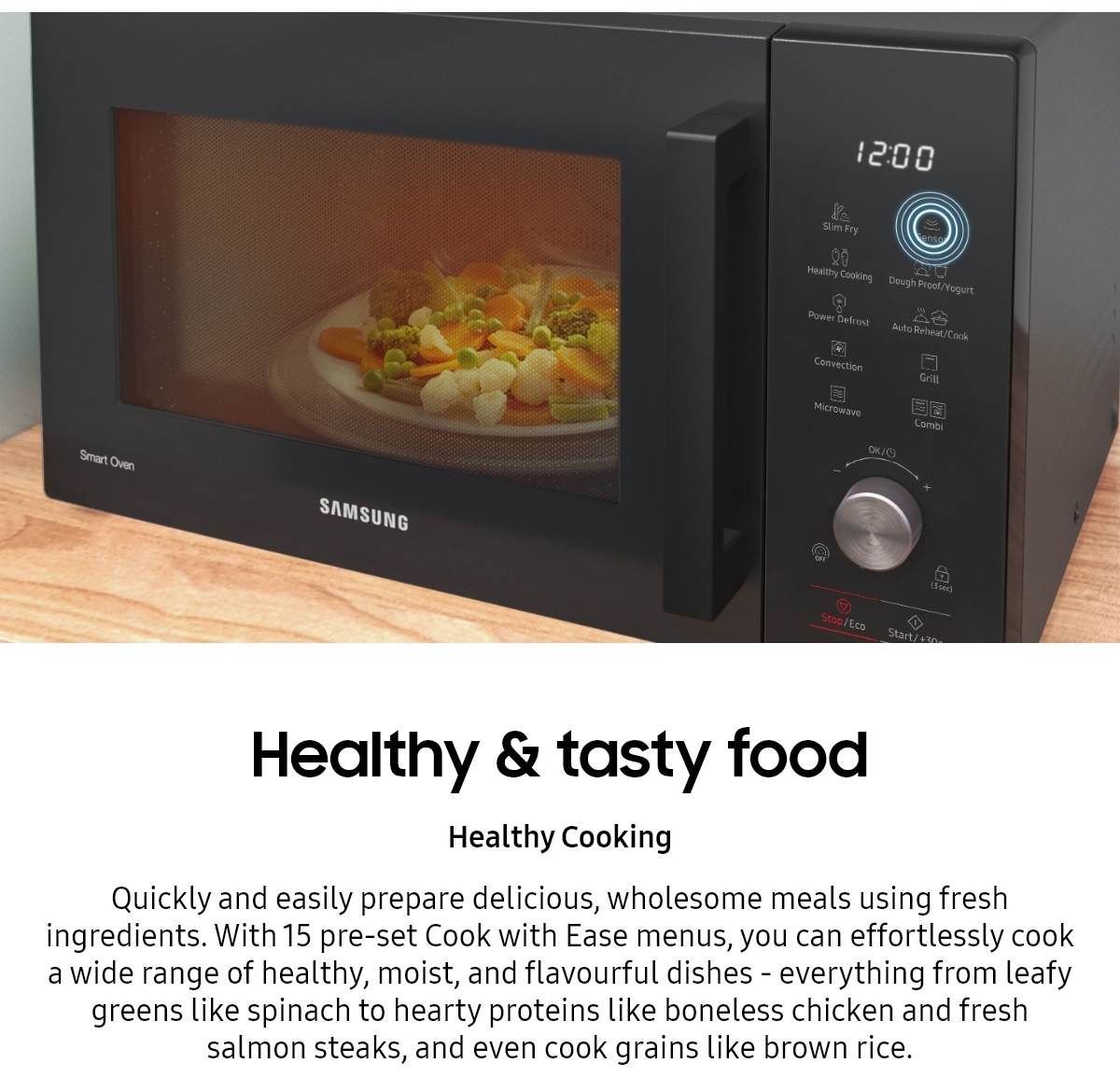 Samsung MC28A5137CK/SP Microwave Convection with Slim Fry, 28L, Black ...