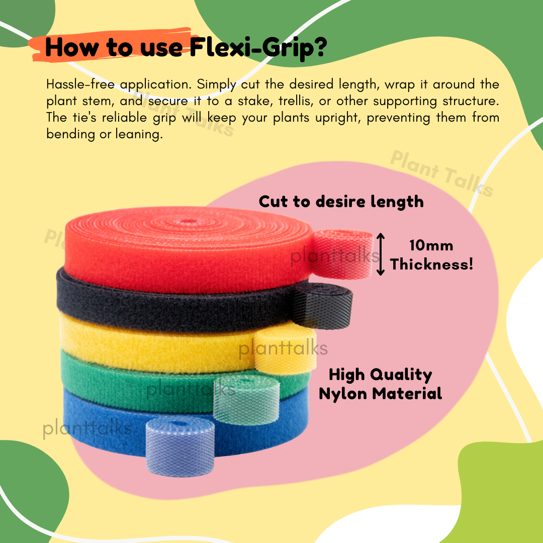 Plant Talks Flexi Grip Plant Support Tie Nylon Velcro Reusable Cable ...