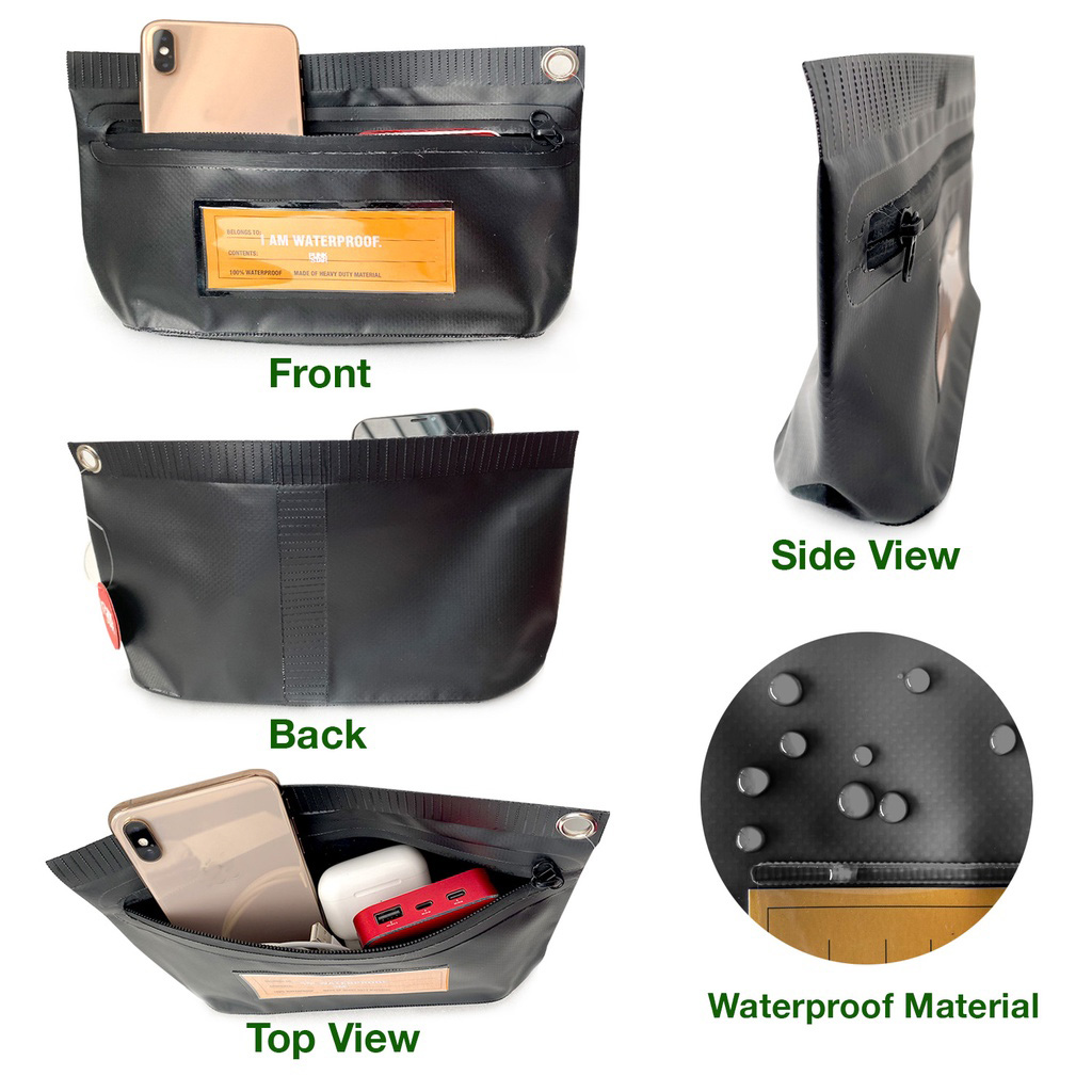 PUNKSTAR Waterproof Pouch Purse with Zipper for Beach Swimming Kayaking ...