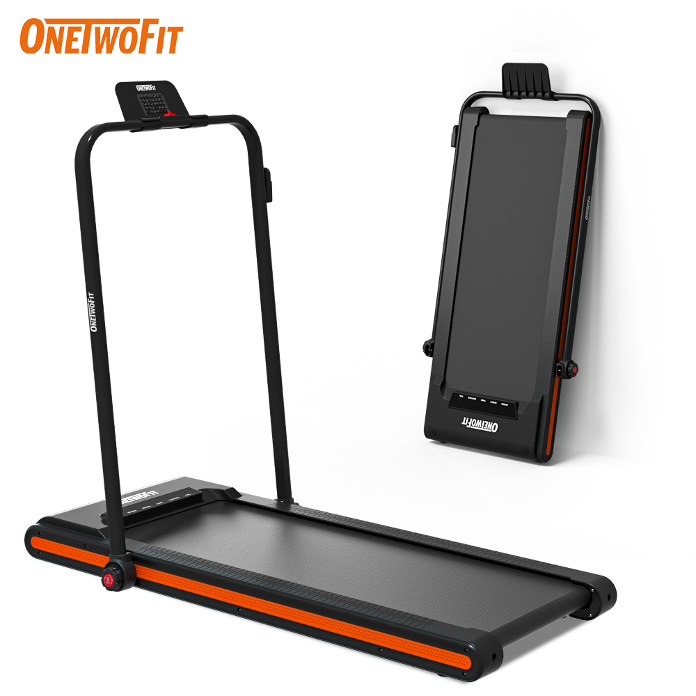 OneTwoFit New Foldable 2.5HP Treadmill Free Installation 2 in 1 Walking Machine 12km/h ...