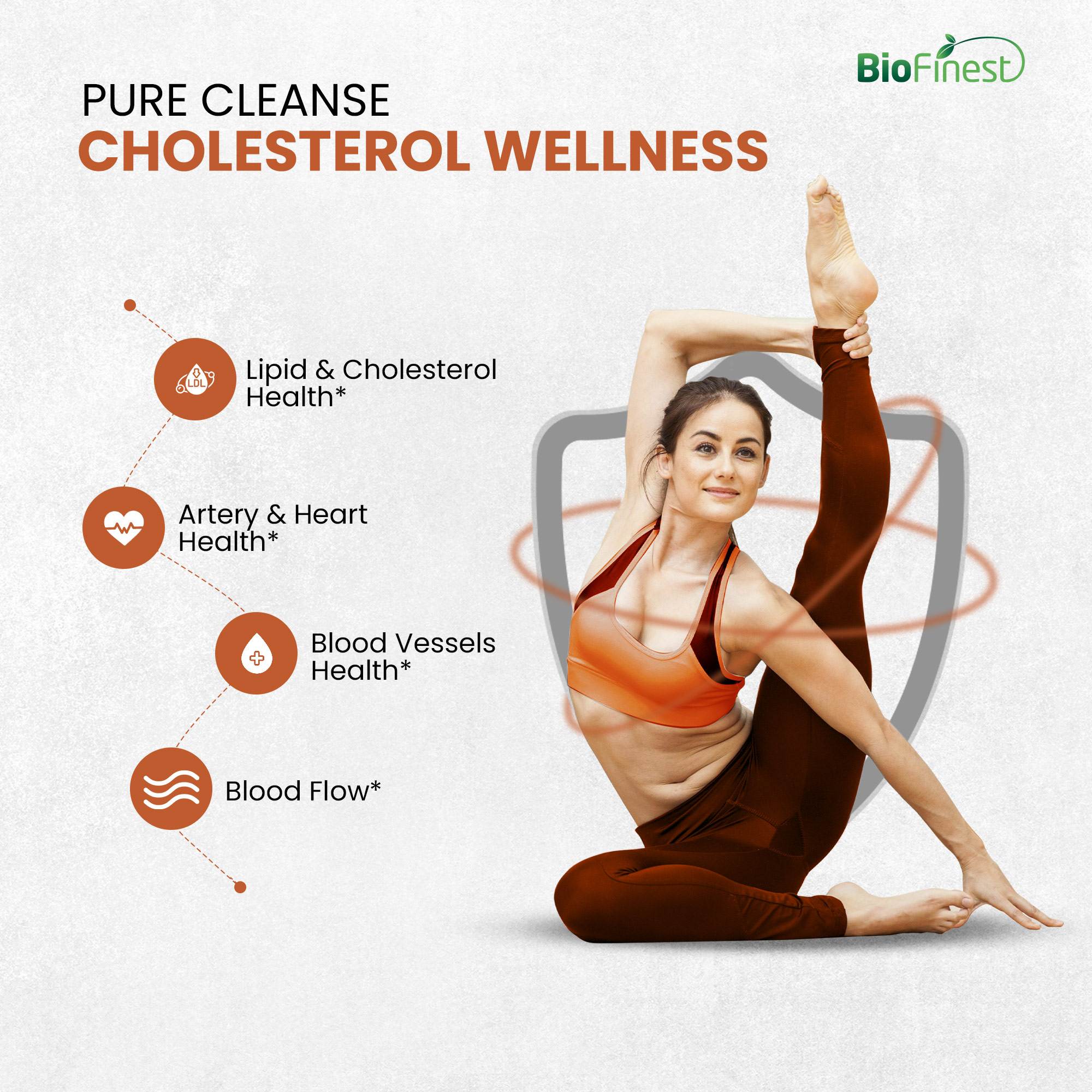 Biofinest Cholesterol Cleanse Supplement - Red Yeast Rice CoQ10 Lower ...