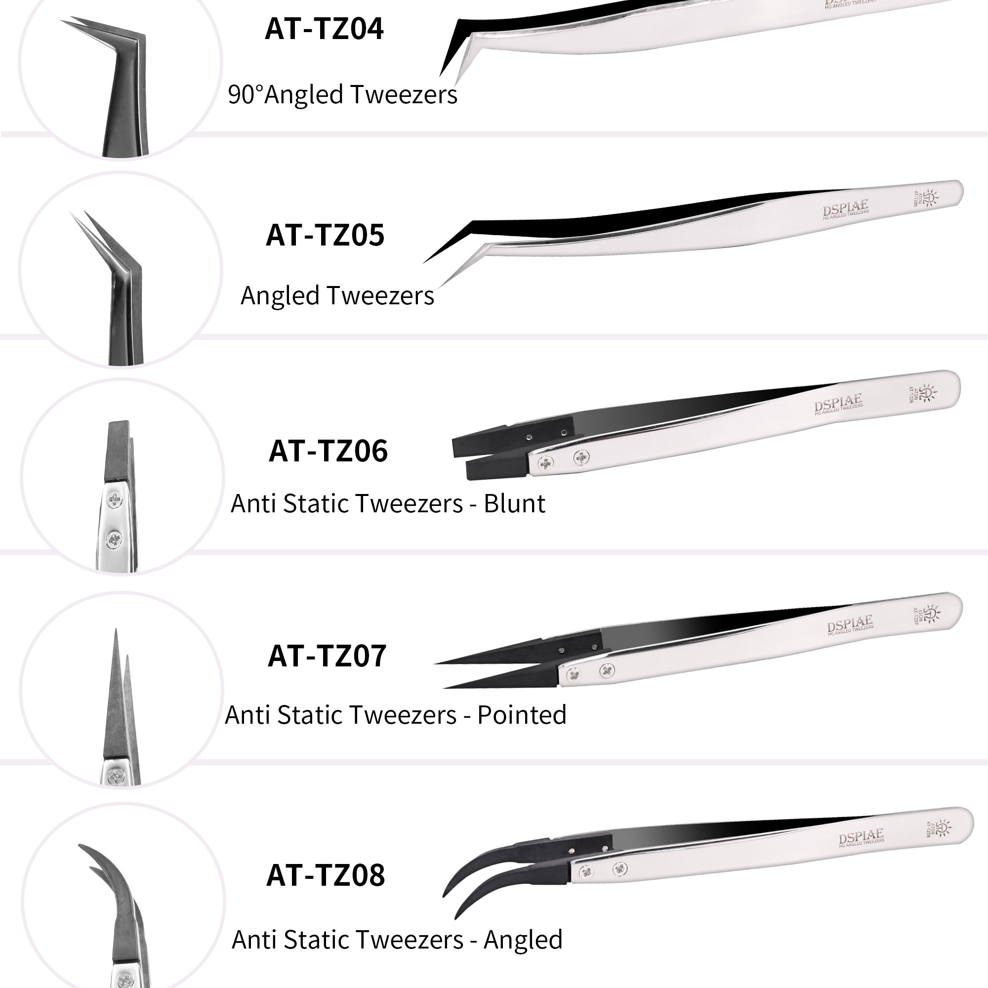 Hobby Precision Tweezers -Curved/ Flat/ Ultra Fine Types twizzer by ...