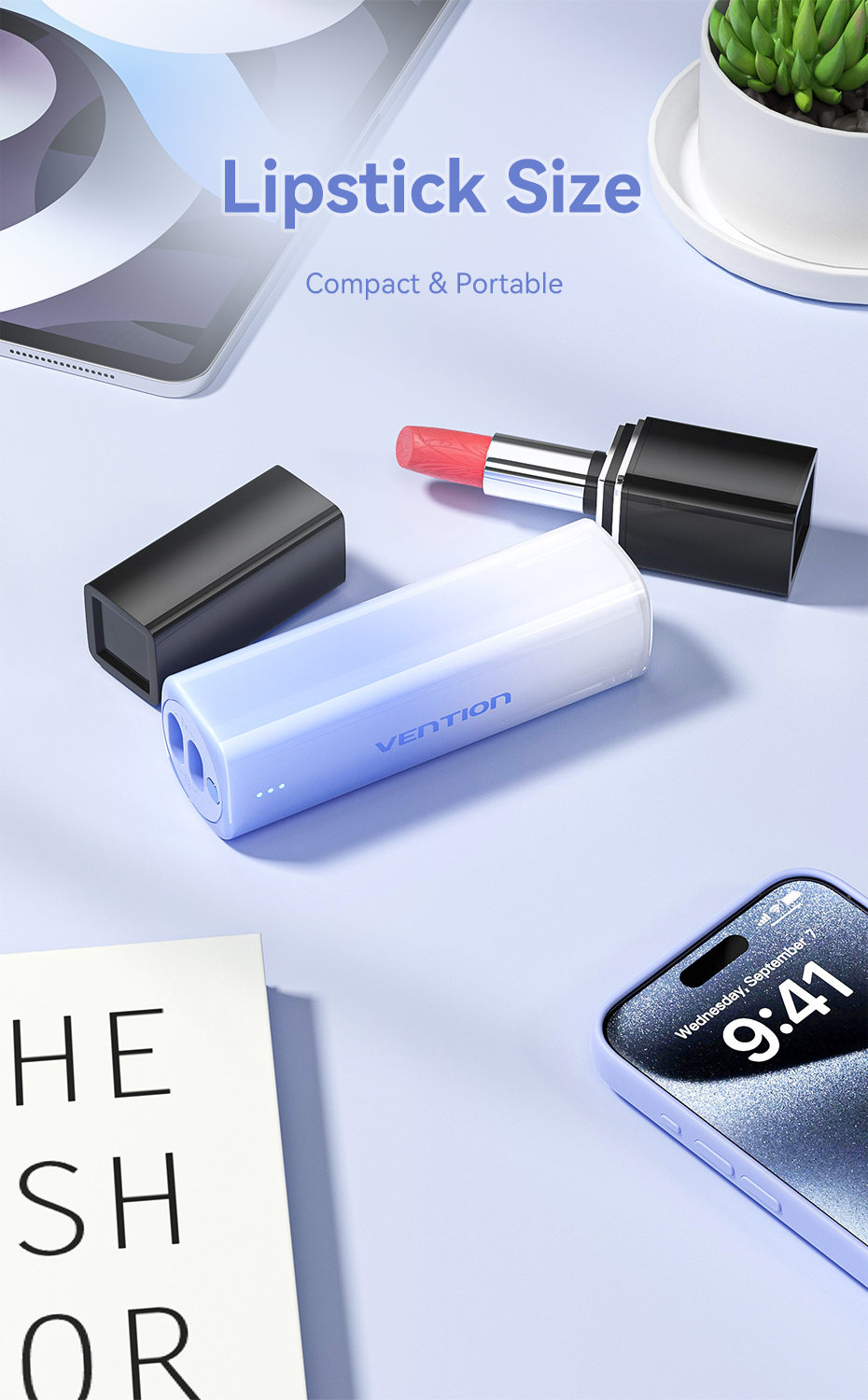 Vention Colourful Power Bank Fast charging Small Powerbank 5000mAh ...