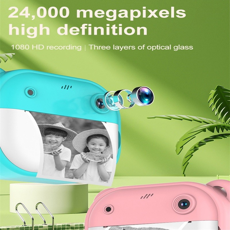 Cute Printer Camera Photo Thermal Paper Instant Printing HD Digital ...
