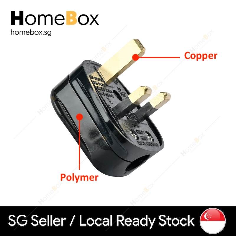 【Homebox】🇸🇬 Standard 3 Pin Plug Head with Singapore Safety Mark (13Amp ...
