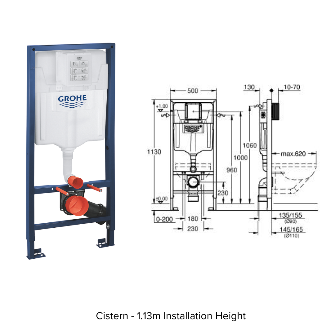 American Standard Signature Wall Hung Toilet Bundle Set (With Flush ...