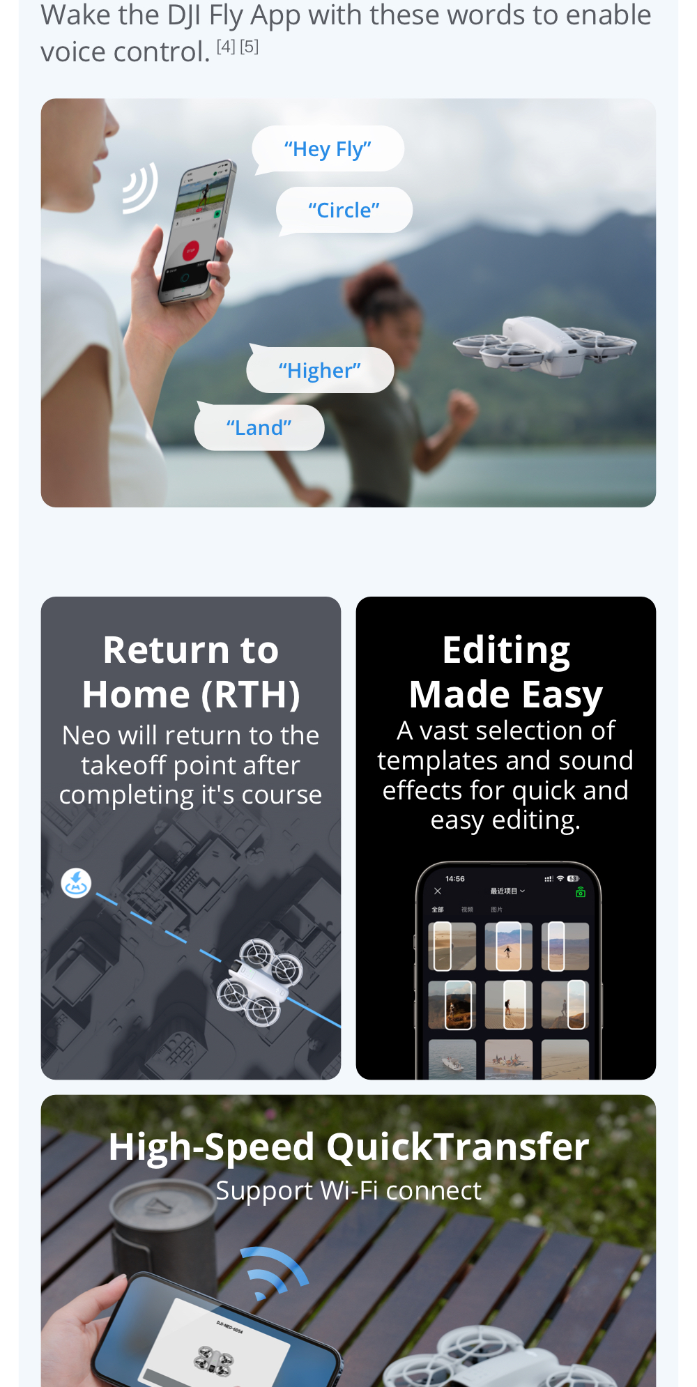 DJI Neo - Camera Drone | 4K/30fps | 135g Ultra Light Weight | Palm Landing | Beginner Friendly ...