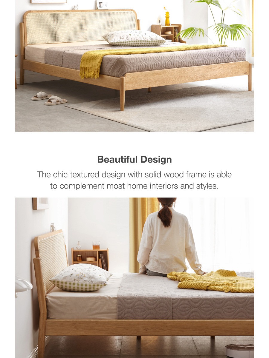 IUIGA Yuri Luxury wooden king bed/wooden bed frame/single double bed/modern minimalist/bedroom ...