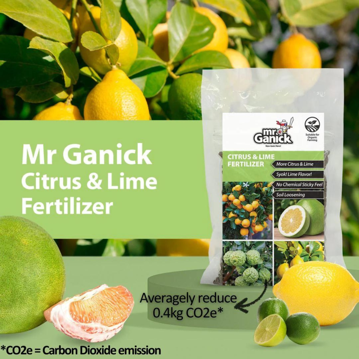 Baba Mr Ganick Citrus and Lime Fertilizer SF 8461 400gm | Shopee Singapore