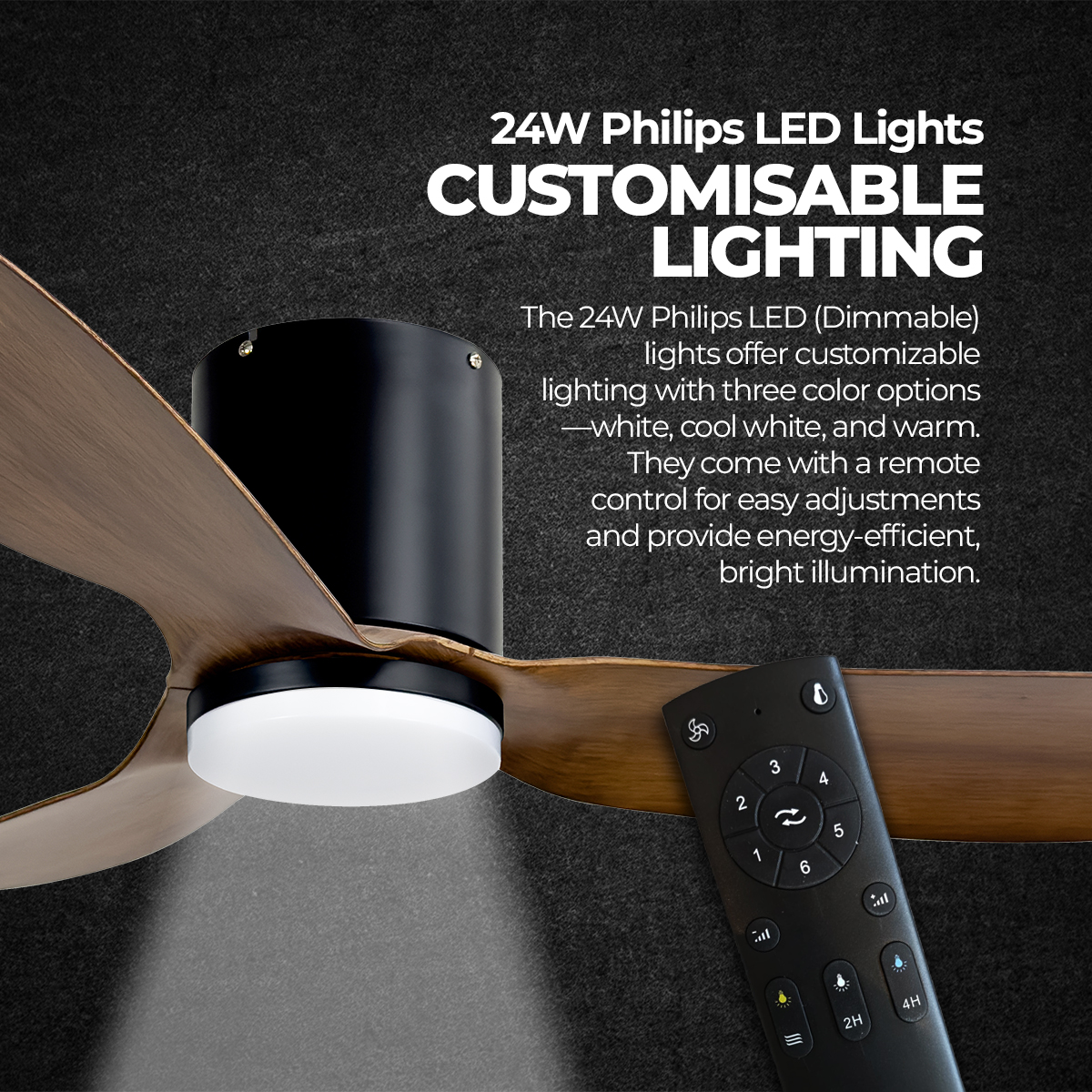 [FREE INSTALLATION] DAIKO Haga PRO DC Ceiling Fan with 24W Tri-Color ...