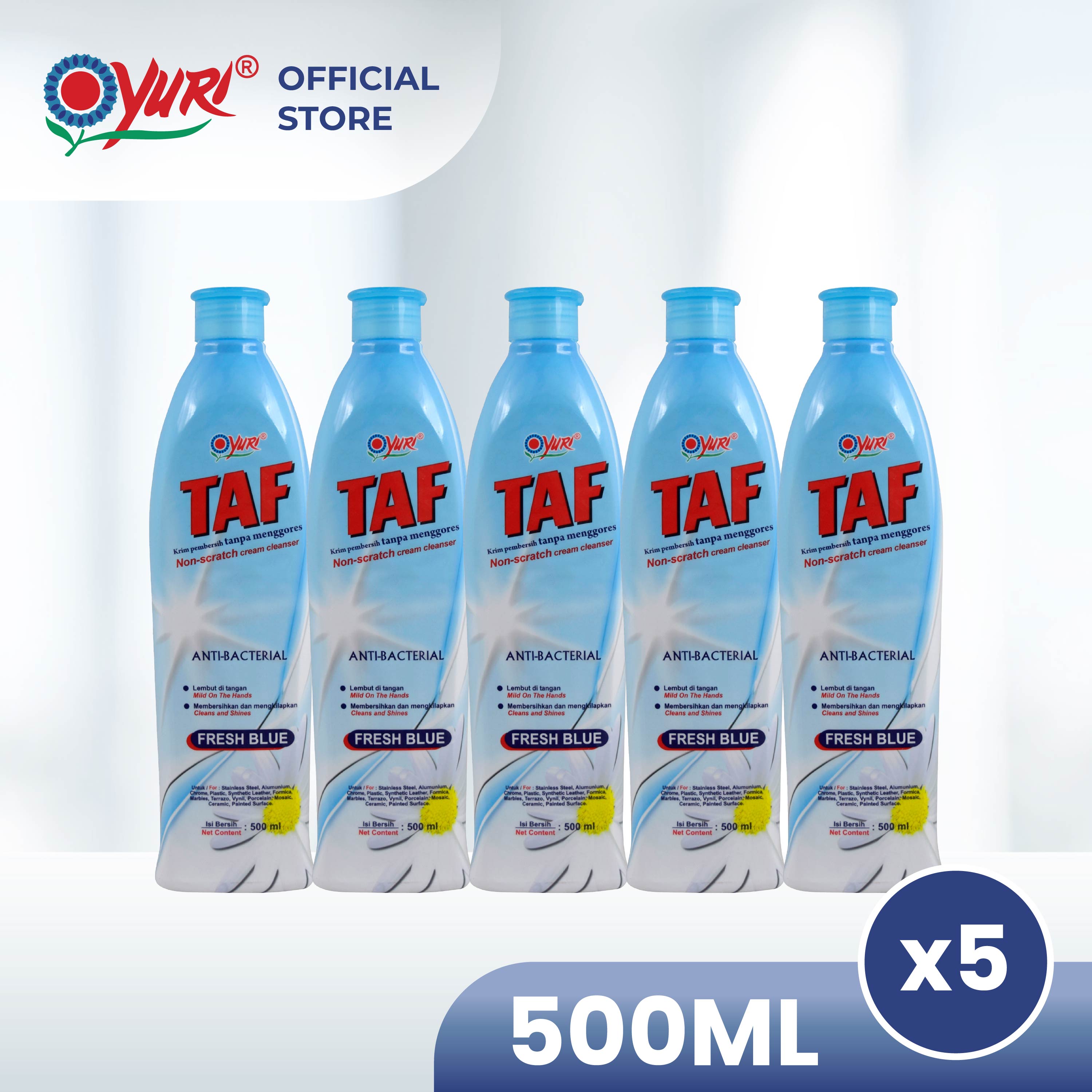 [Buy 4 Get 1 Free] Yuri Taf Non-Scratch Surface Cream Cleanser 500ml x5 ...