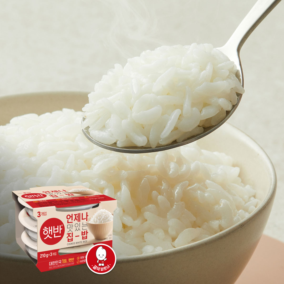 [CJ] Cooked White Rice Bundle of 3ea 210g x3ea(1 pack) /CJ 햇반 언제나 맛있는 집밥 210g x 3개 (1팩) | Shopee ...
