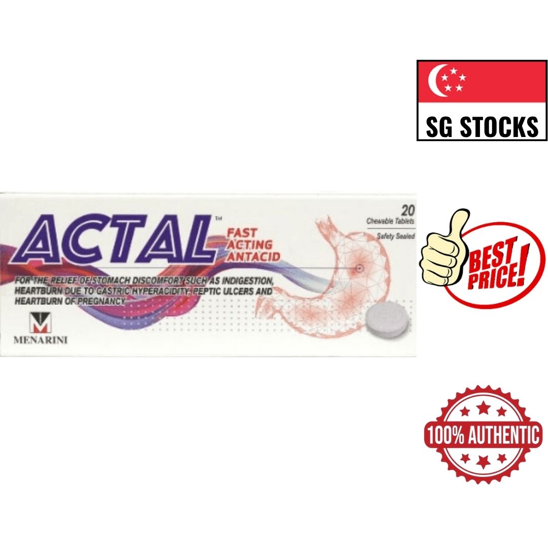 Actal Tab 20s Gastric Pain Heartburn Acid Indigestion Gaviscon Magtasil ...