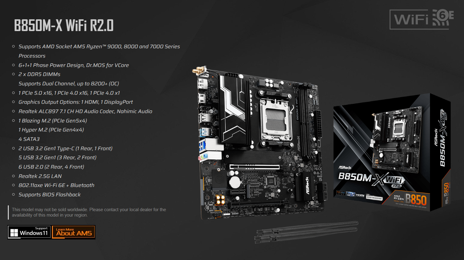 ASROCK B650M PG LIGHTNING / B850M-X WIFI 6E / PRO-A WIFI DDR5 AMD RYZEN ...