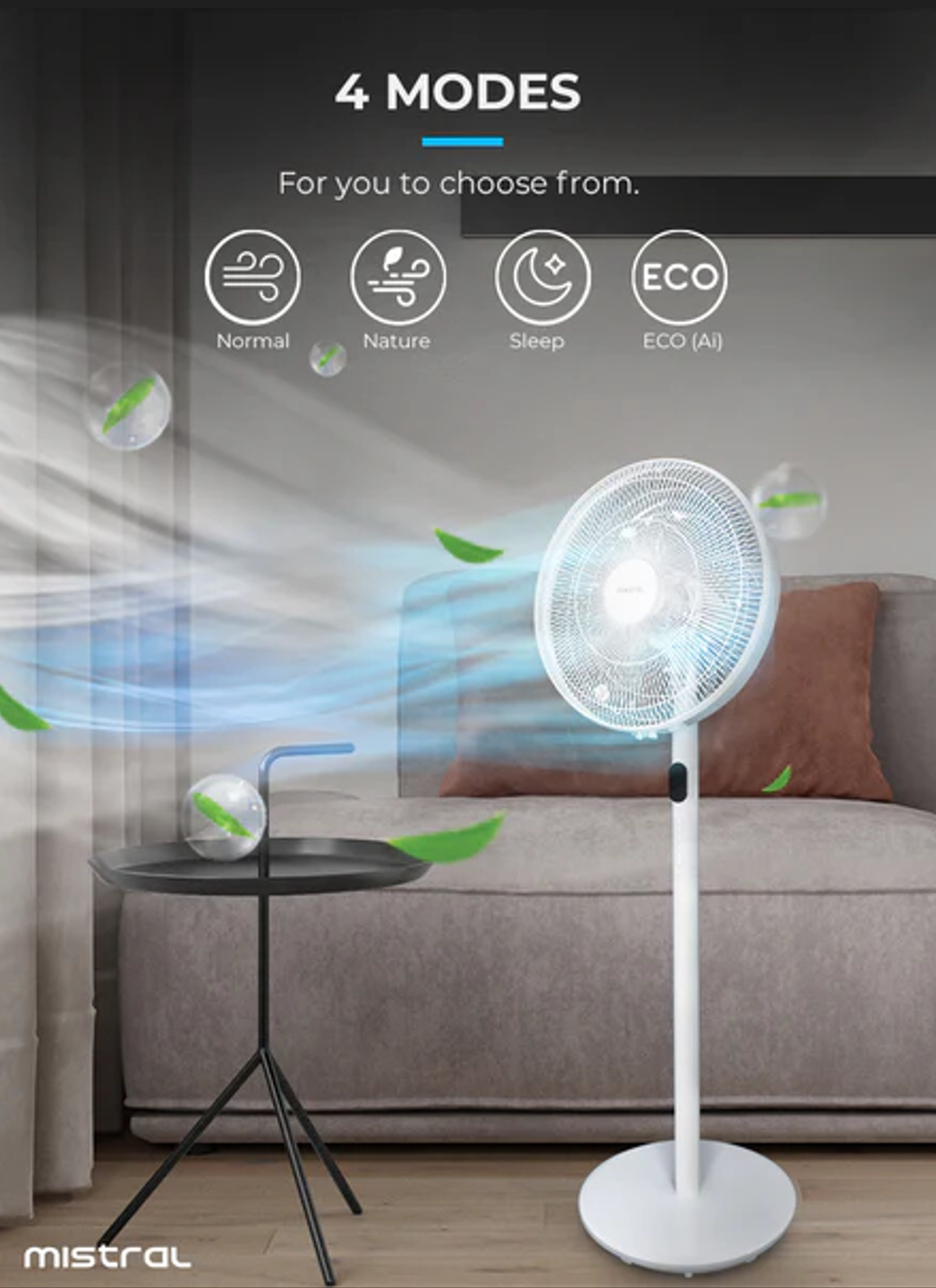 Mistral MSF1610DR-WE 16" Stand Fan With Remote | Shopee Singapore