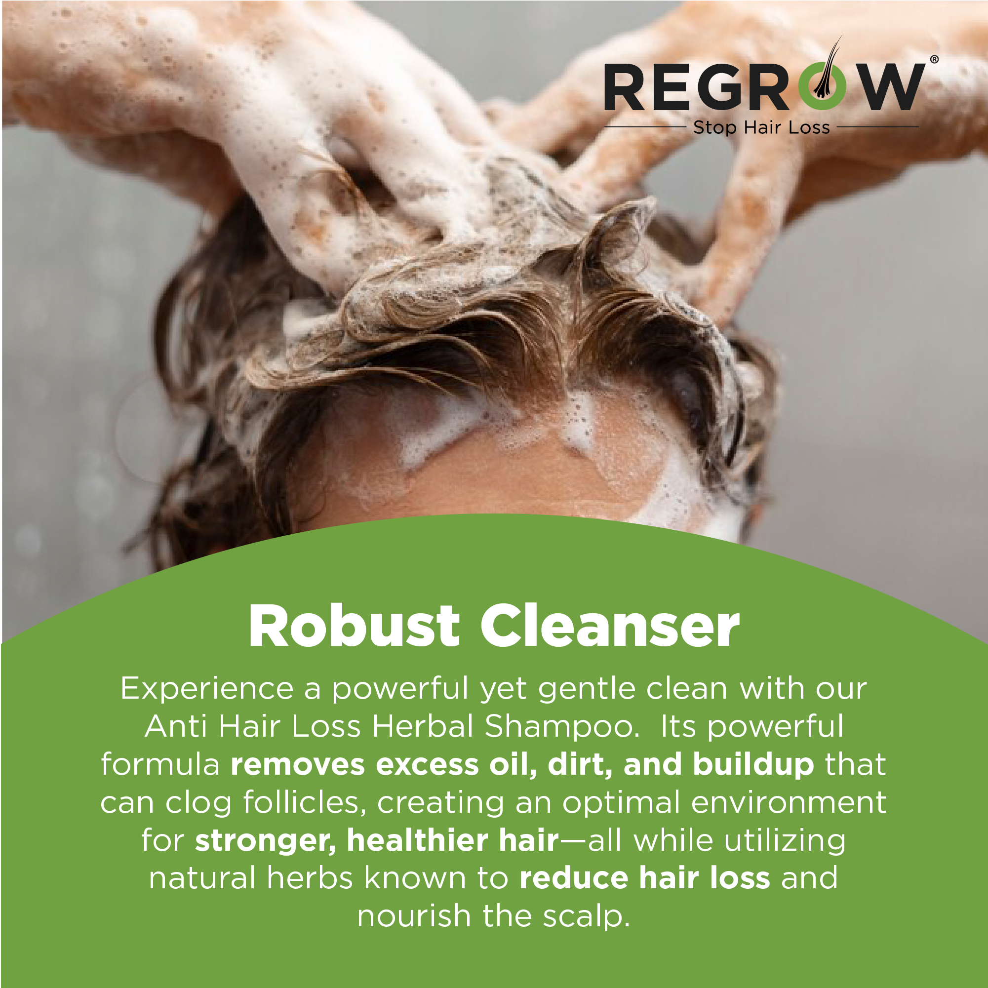 REGROW Anti Hair Loss Shampoo Herbal | Hair Growth Shampoo (300ml ...