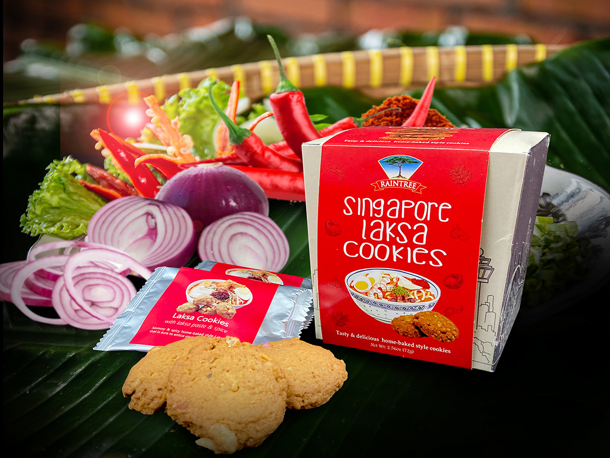 Raintree Spicy Laksa Cookies- 72g Halal Certified, Authentic Singapore ...