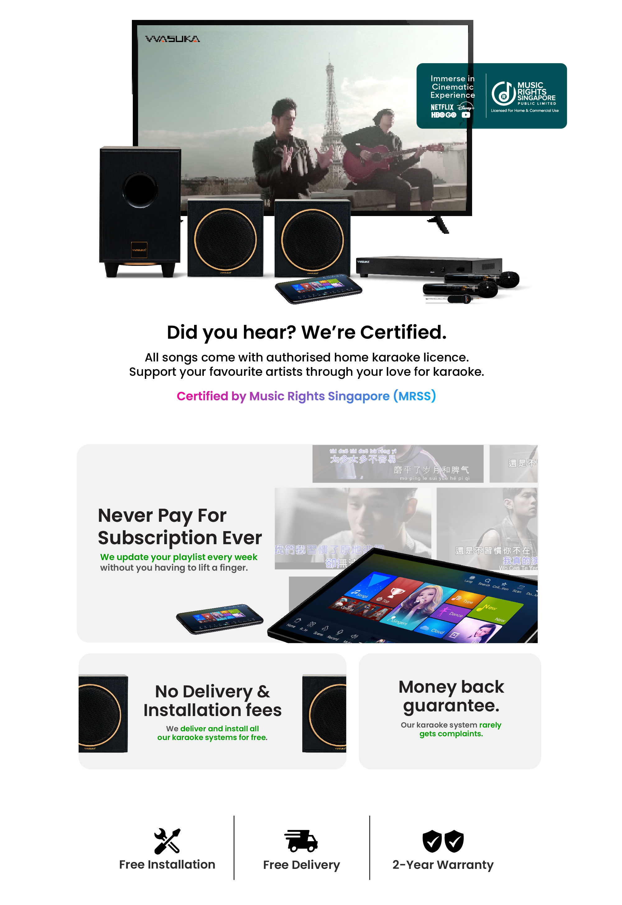 [SG] Teo Heng WASUKA Pro Jukebox Home Karaoke Package | Shopee Singapore