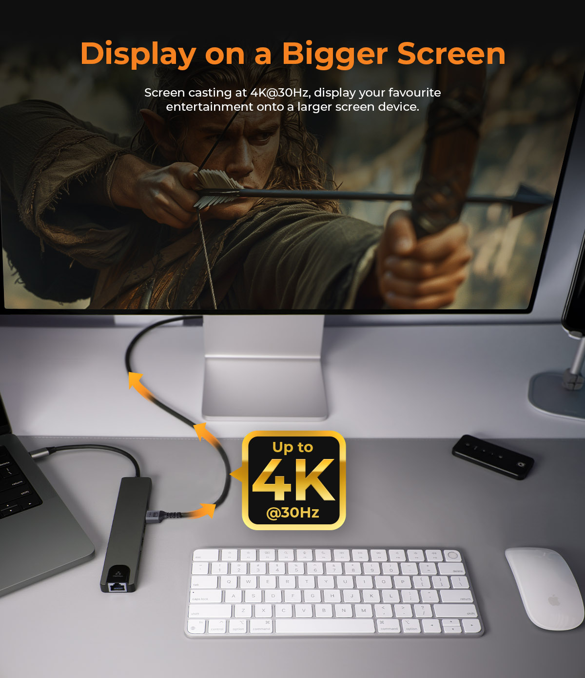 Tecgear 8 in 1 HUB, Type C Cable to 4K HDMI Port, SD/TF Card Reader, USB C Hub for MacBook ...