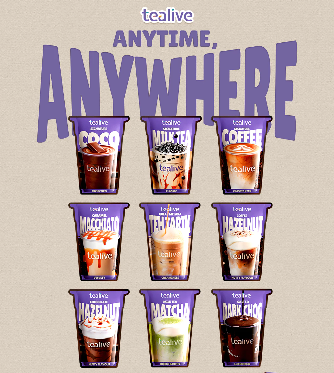 Tealive Malaysia 3-in-1 Instant Drink (6 Sachets) – Milk Tea | Coffee ...