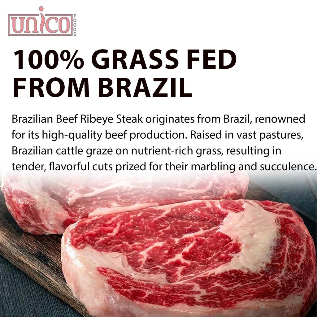 [UNICOFOODS] Brazilian Beef Ribeye Steak 2pcs (400gm+-) | Shopee Singapore