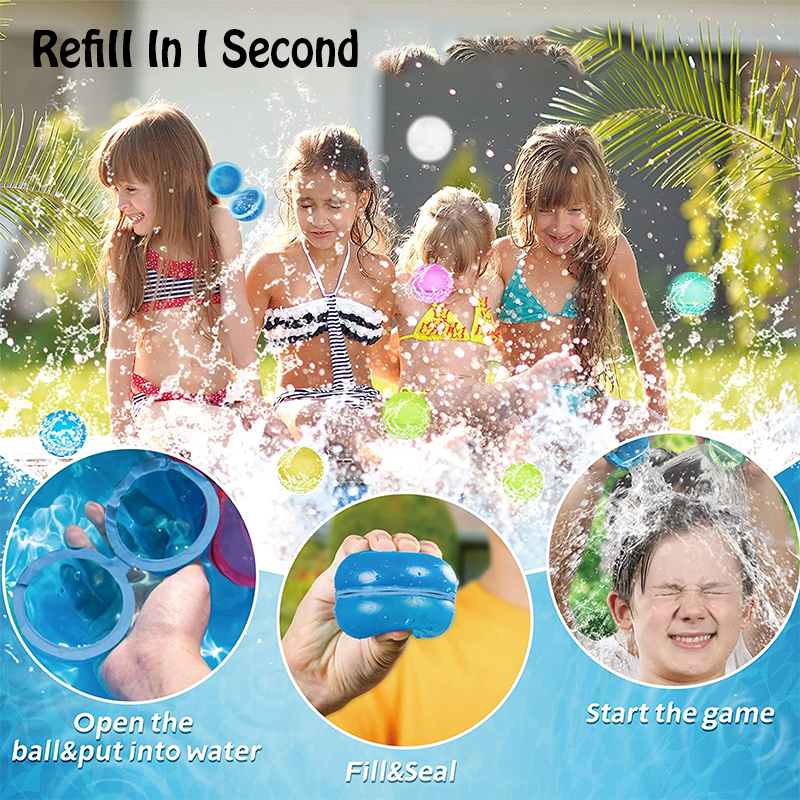 【SG】Water Ball Automatic Refill Balloon Capsule Magnetic Self-Sealing ...