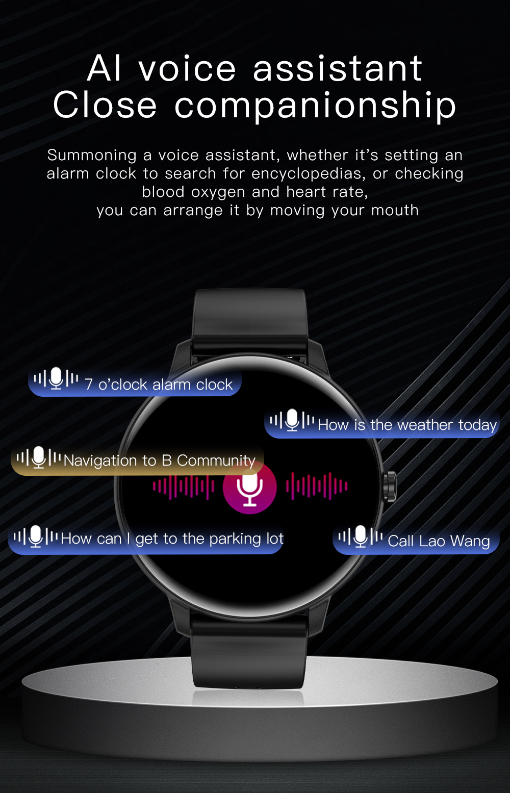 Aolon x Huafit GTR Mini Smart Watch 46mm Bluetooth Call 100+ Sport ...