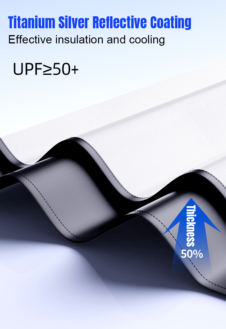🇸🇬SG Titanium Silver Thickened Car Windshield Sunshade Blocks Foldable ...