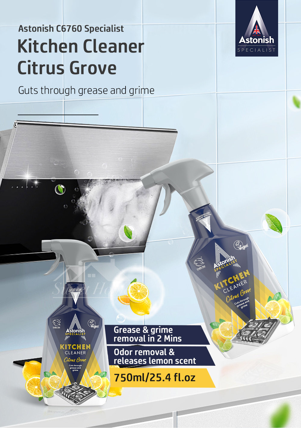 Astonish Specialist C6760 Kitchen Cleaner Citrus Grove 750ml | Shopee ...