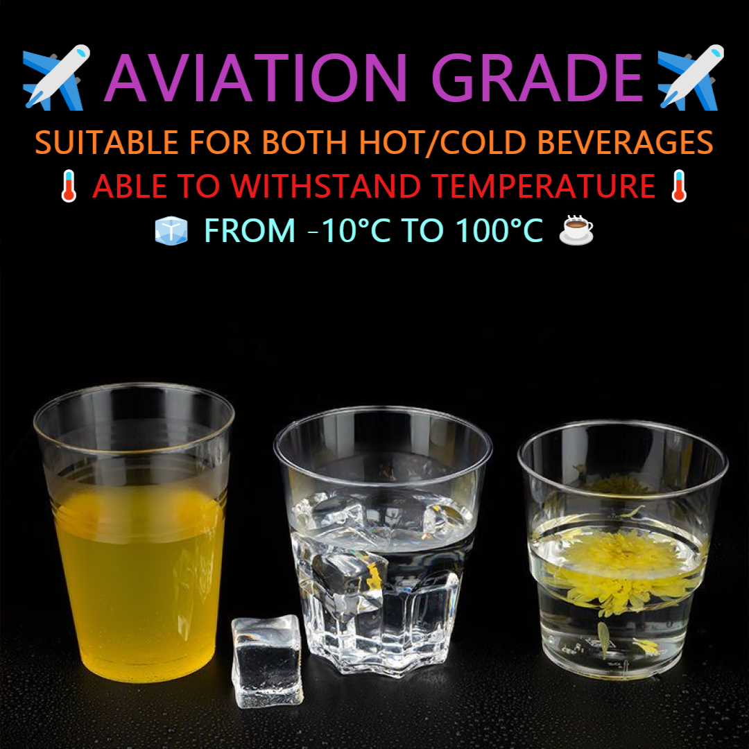 🇸🇬 Disposable Aviation Cup | Thick Plastic Acrylic Glass Party Coffee ...