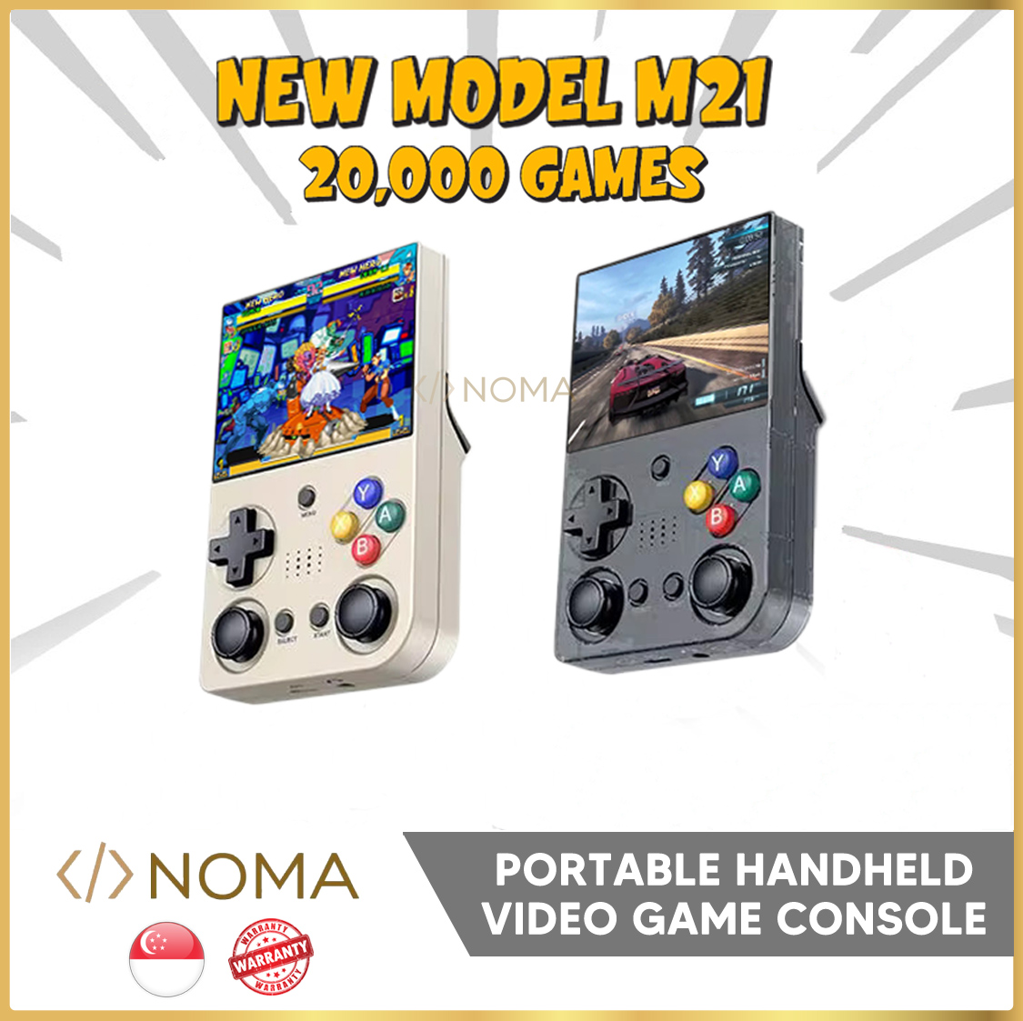 [SG] M21 New Model R36S Retro Handheld Video Game Console 3.5 Inch IPS ...