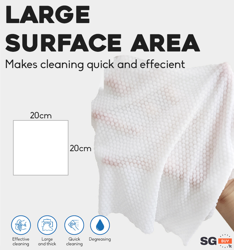 EXTRA LARGE 80 Pc Disposable Kitchen Wet Wipes Paper Tissue Extra Large ...