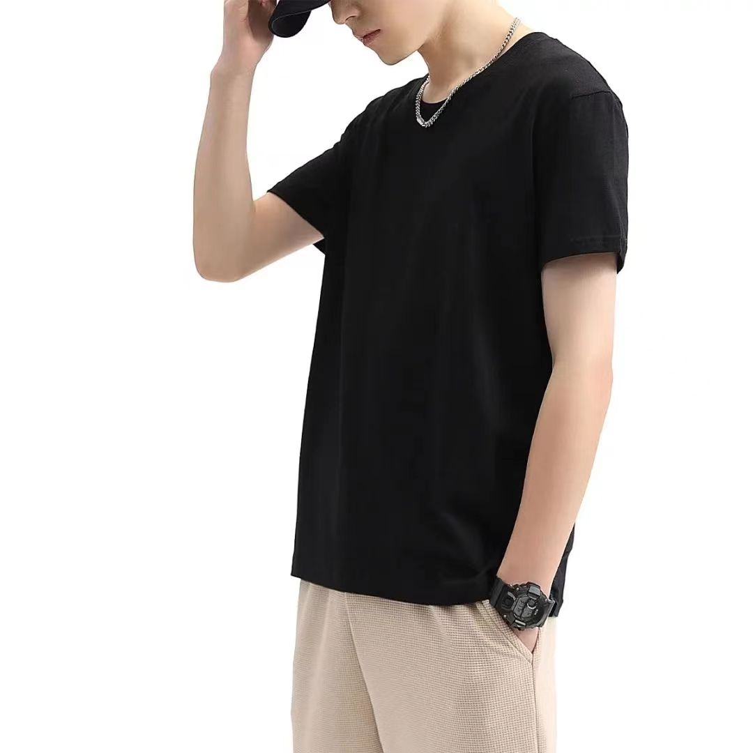 Unisex 100% Pure Cotton T-shirt For Men Casual Loose Short Sleeved ...