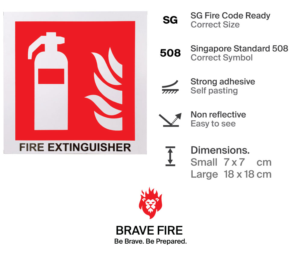 Fire Extinguisher Signage SG Fire Code Ready | Shopee Singapore