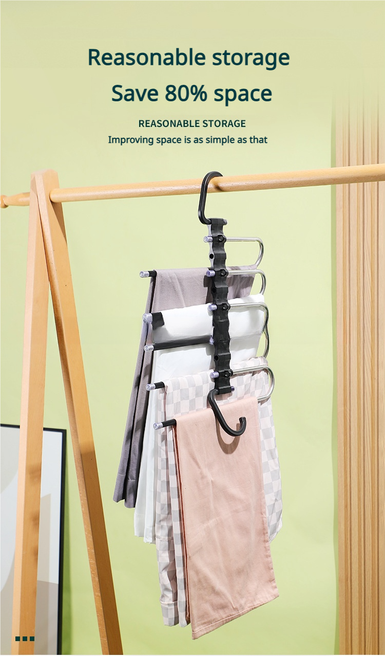 [🇸🇬SG Stock] 5 Tier S-type Slack/Trousers Pants Hangers/Stainless Steel ...