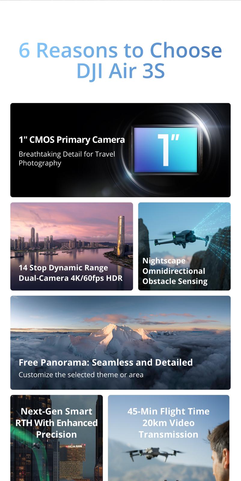 DJI Air 3S - Camera Drones | 1" CMOS Sensor | Next-Gen Smart RTH ...