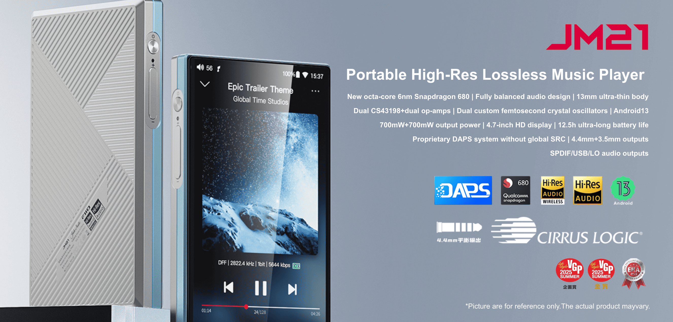 FiiO JM21 Portable Digital High-Resolution Portable Audio Player (Black ...