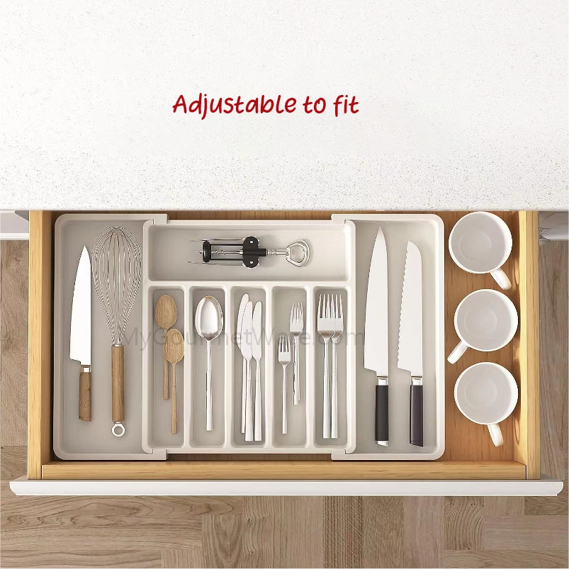 [SG Stock] Expandable Kitchen Drawer Organiser Tray | Cutlery Holder ...