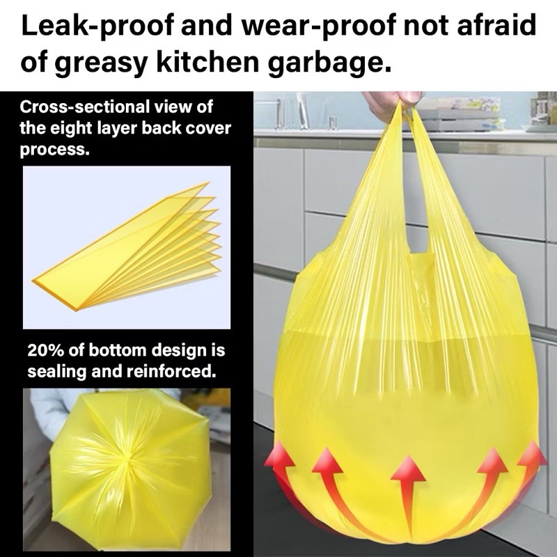 *SG SELLER* 200PCS 45X59cm Rubbish Bag|Pull out Breakpoint Design Trash ...