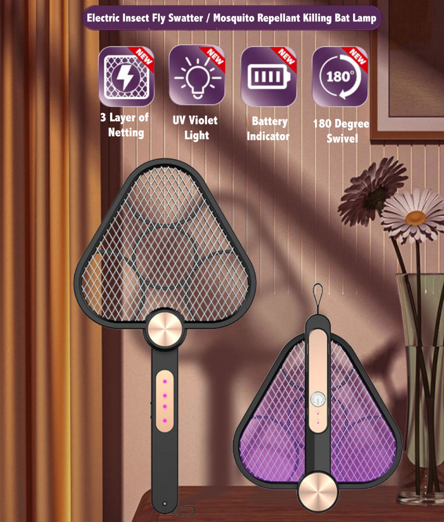 Electric Insect Fly Swatter / Mosquito Repellant Killing Bat Lamp ...